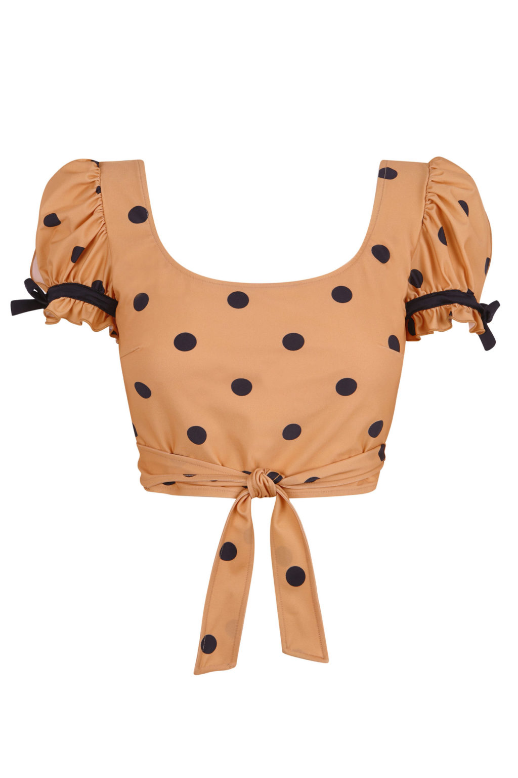 Bañador para niña en color nude con volantes María - Alawa Swimwear